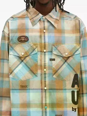 AAPE BY *A BATHING APE Plaid Logo Shirt