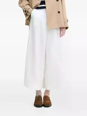 PEDRO DEL HIERRO Pleated Linen Wide Leg Trousers