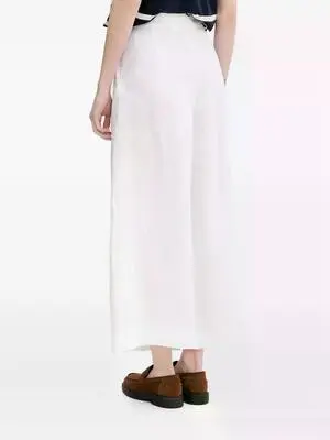 PEDRO DEL HIERRO Pleated Linen Wide Leg Trousers