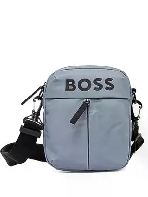 BOSS Logo Appliqué Belt Bag - Grey