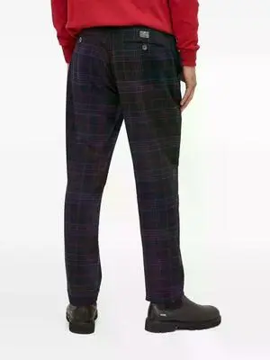 LA MARTINA Plaid-pattern Pleated Trousers