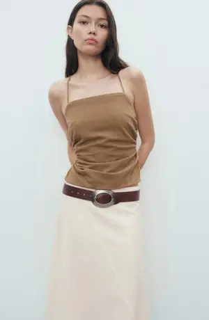 Mango Asymmetric Midi Skirt
