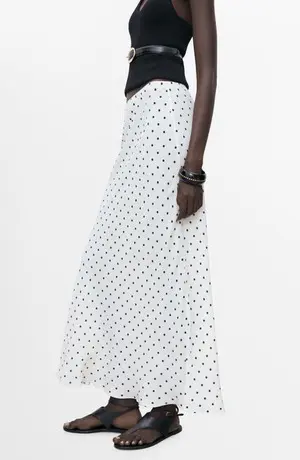 Mango Polka Dot Maxi Skirt