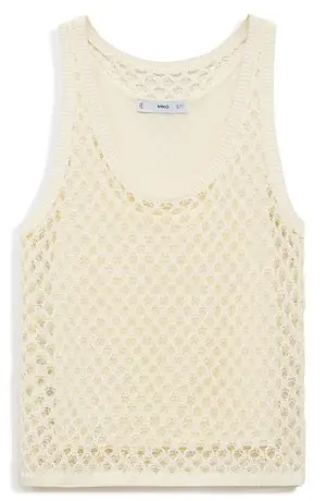 Mango Openwork Knit Tank