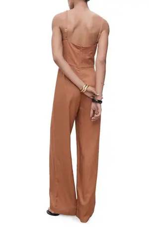 Mango Cowl Neck Wide Leg Jumpsuit