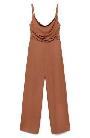 Mango Cowl Neck Wide Leg Jumpsuit