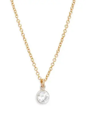 SET & STONES Kira Cubic Zirconia Pendant Necklace - Gold