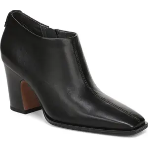 Franco Sarto Leather Ankle Booties - Black/black