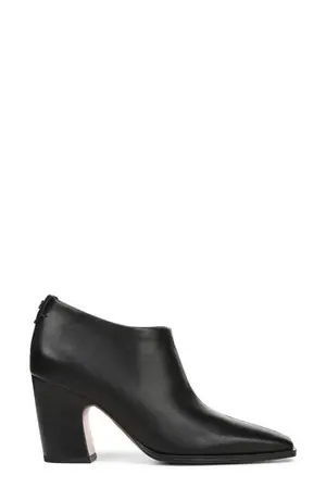 Franco Sarto Leather Ankle Booties - Black/black
