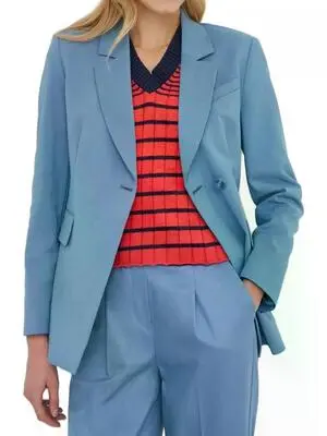 Sisley Single-button Suit Jacket - Blue