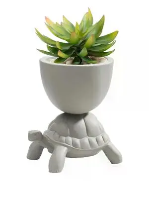 QEEBOO Turtle Carry Ceramic Planter