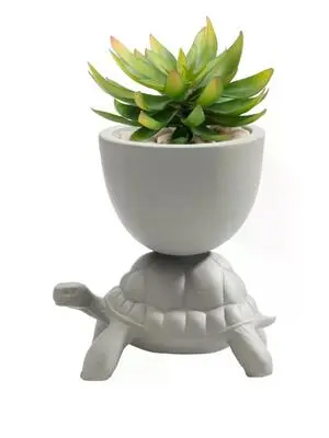 QEEBOO Turtle Carry Ceramic Planter