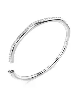 SWAROVSKI Faceted Crystal-embellished Hinged Bracelet