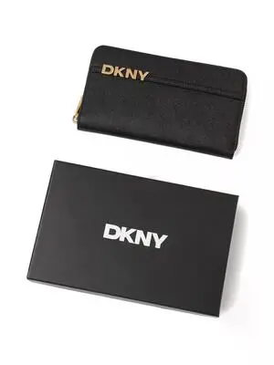 Dkny Logo-plaque Zip-around Wallet