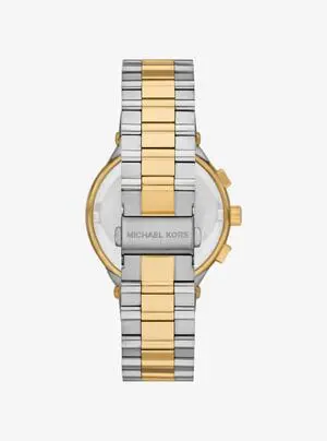 Michael Kors Two-tone Stainless Steel Chronograph Watch - Silver
