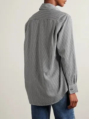 AGOLDE Aris Striped Crepe Shirt