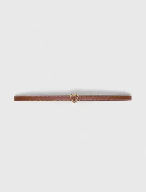 Maje Slim Heart Belt - Camel
