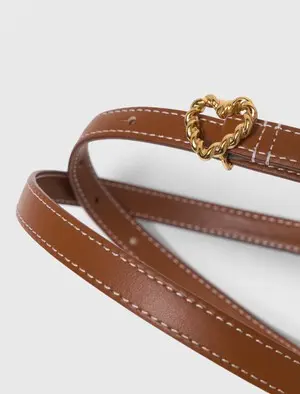 Maje Slim Heart Belt