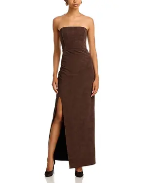 Line & Dot Draped Evening Dresses