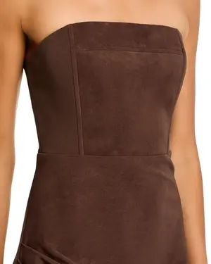 Line & Dot Alfie Faux Suede Maxi Dress