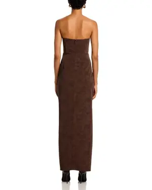 Line & Dot Alfie Faux Suede Maxi Dress