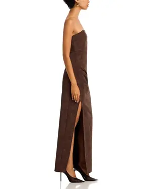 Line & Dot Alfie Faux Suede Maxi Dress