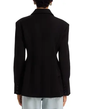 Line & Dot Ida Hourglass Blazer - Black
