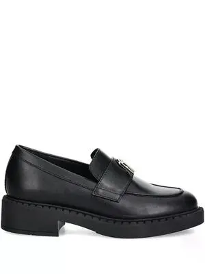 Furla Metal-buckle Leather Loafers