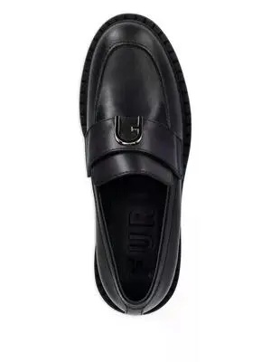 Furla Metal-buckle Leather Loafers