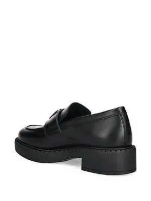 Furla Metal-buckle Leather Loafers