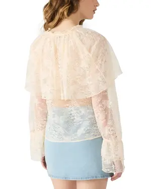 Steve Madden Ruffle Lace Top