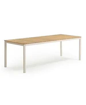 TOV FURNITURE Sardinia Outdoor Dining Table - Cream,light Teak