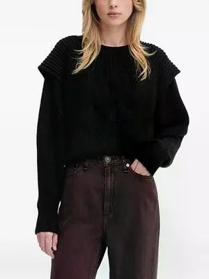 IRO PARIS Wool Sweater With Ribbed Shoulder Detail