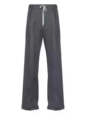 MAISON MARGIELA Pinstripe Pleated Trousers - Grey