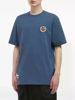 FINGERCROXX Embroidered-logo T-shirt - Blue
