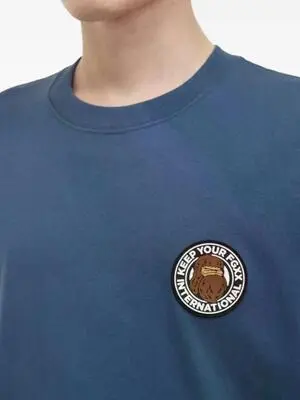 FINGERCROXX Embroidered-logo T-shirt - Blue