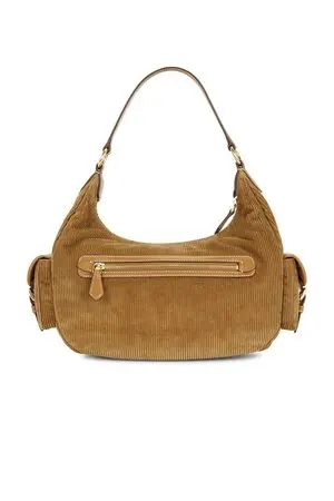 Miu Miu Velluto Righe Shoulder Bag - Cannella