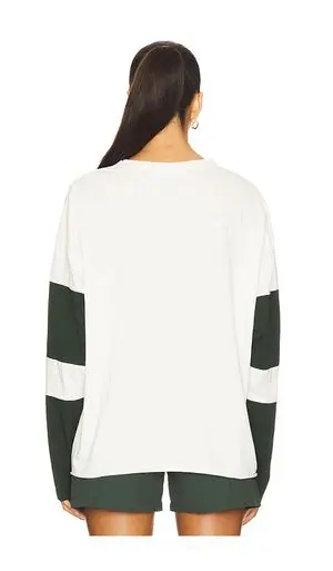 FOUND Distressed Team Tee - Off White & Green