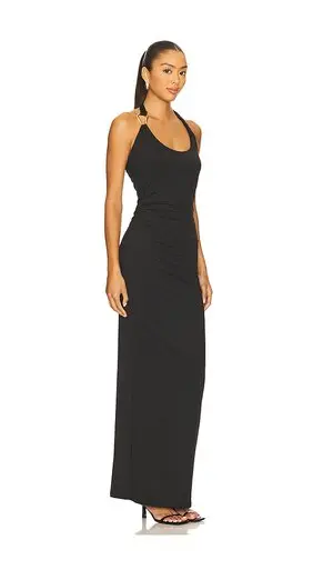 SNDYS. Ash Tank Halterneck Maxi Dress With Gold-tone Hardware