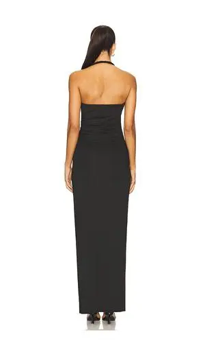 SNDYS. Ash Tank Halterneck Maxi Dress With Gold-tone Hardware