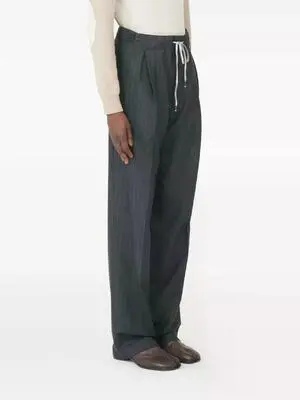 MAISON MARGIELA Pinstripe Pleated Trousers - Grey