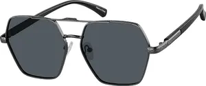 Zenni Aviator Full Rim Frame Sunglasses - Gray