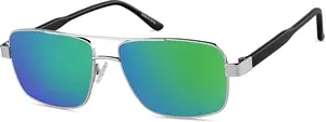 Zenni Aviator Full Rim Frame Sunglasses - Silver