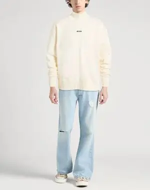 MSGM Cotton Turtleneck Sweatshirt - Cream