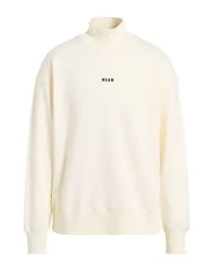 MSGM Cotton Turtleneck Sweatshirt - Cream