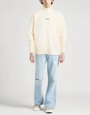 MSGM Cotton Turtleneck Sweatshirt - Cream