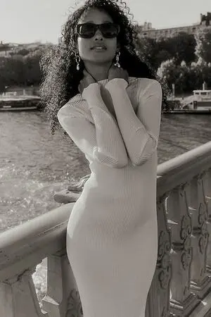 L'IDEE Society Long-sleeve Fitted Fishtail Maxi Dress