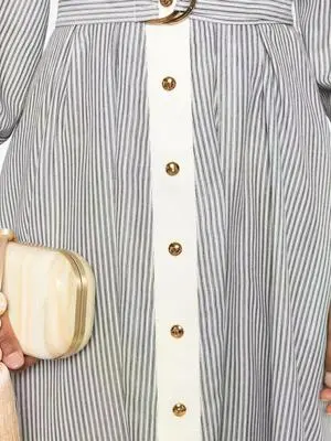 Zimmermann Striped Belted Shirt Dress