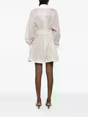 Zimmermann Hypnotic Tuck Belted Mini Shirt Dress