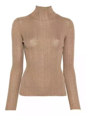 Agnona Ribbed High-neck Sweater